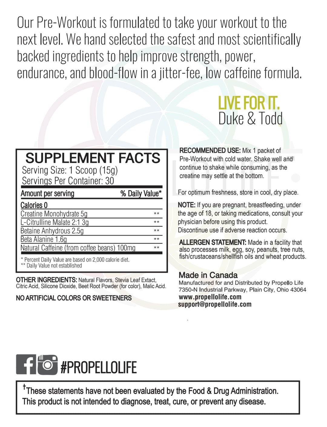 Sample Packet: PRE-WORKOUT: The Best Vegan Pre Workout | Propello Life ...